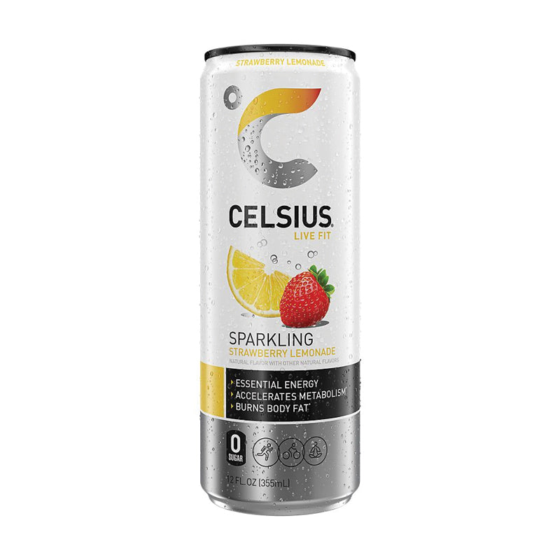 Celsius Sparkling - Strawberry Lemonade 12 oz – Hana Food Distributor, Inc.