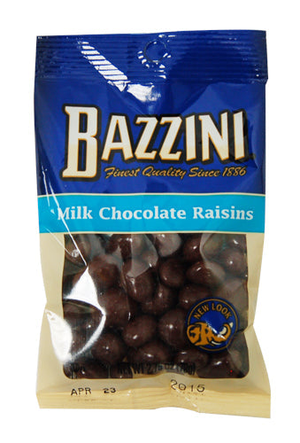 Bazzini Milk Choc.Raisin 2.75 oz – Hana Food Distributor, Inc.