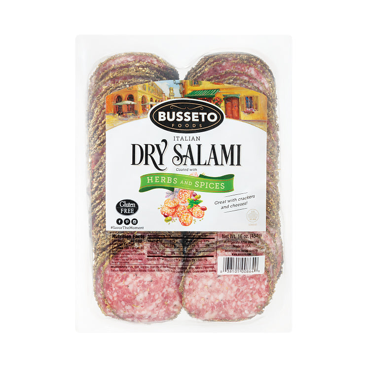 Busseto Herb Coated Salami 8 oz – Hana Food Distributor, Inc.