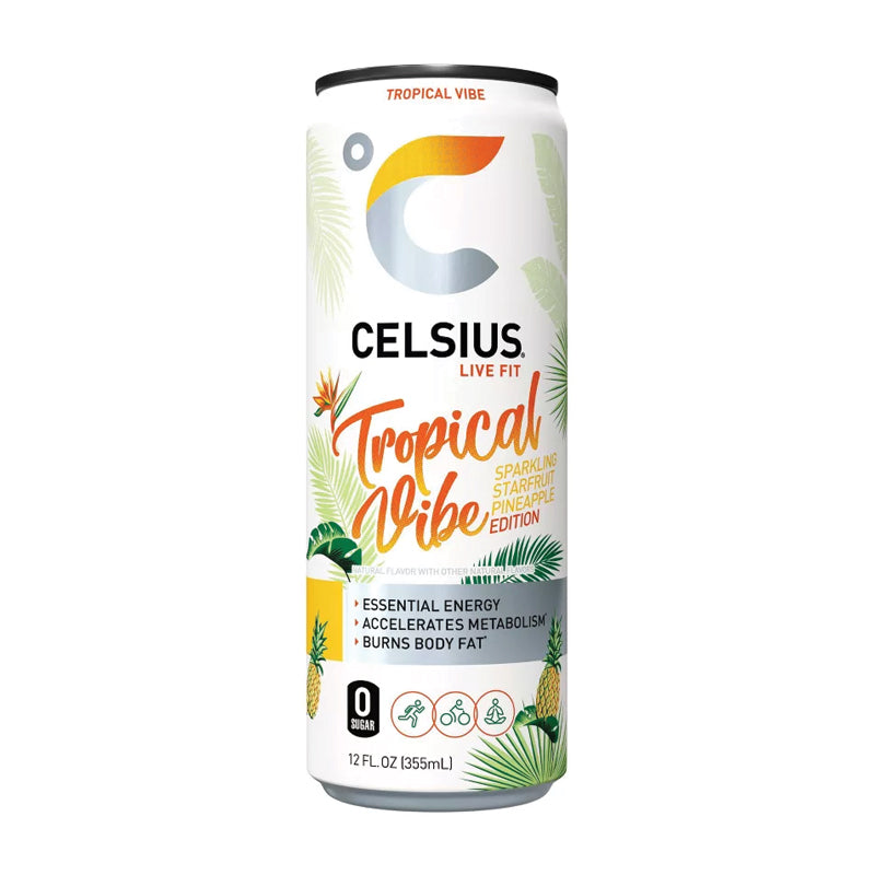 Celsius Sparkling - Tropical Vibe 12 oz – Hana Food Distributor, Inc.