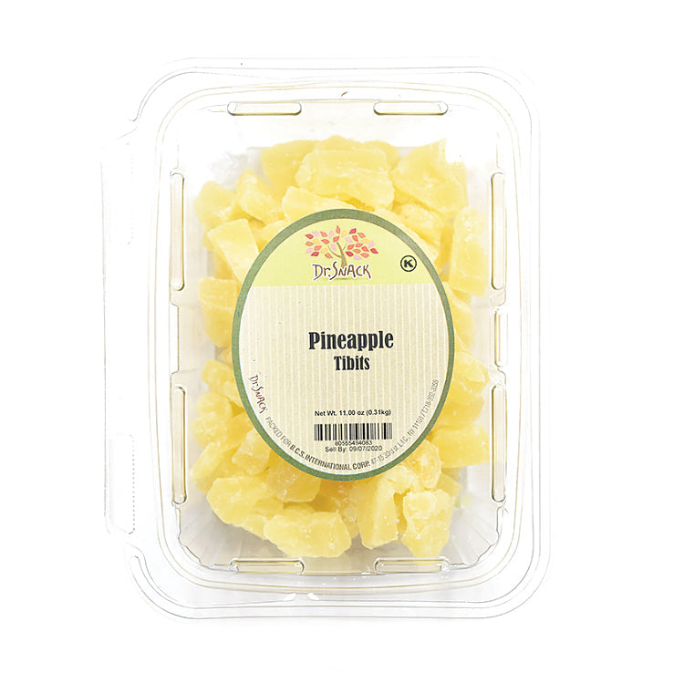 Dr.Snack Pineapple Tibits 11 oz – Hana Food Distributor, Inc.